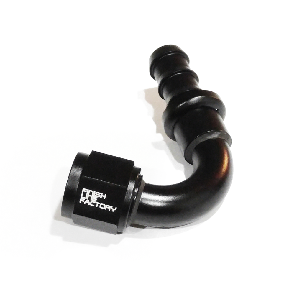 PTFE Hose End – 90 Degree AN – FLF Racing Supply